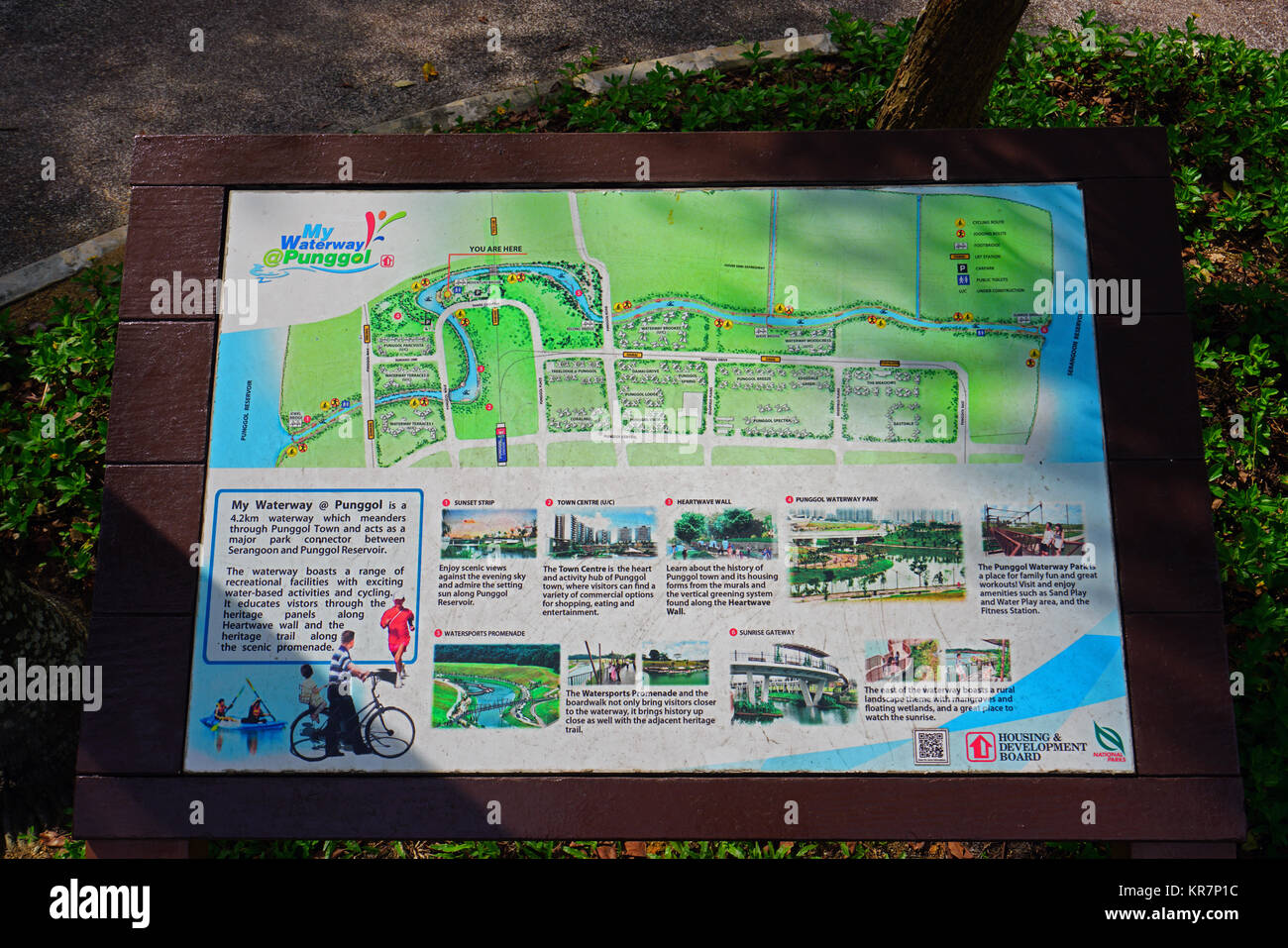 View of the Punggol Waterway park located along Sentul Crescent Road in ...