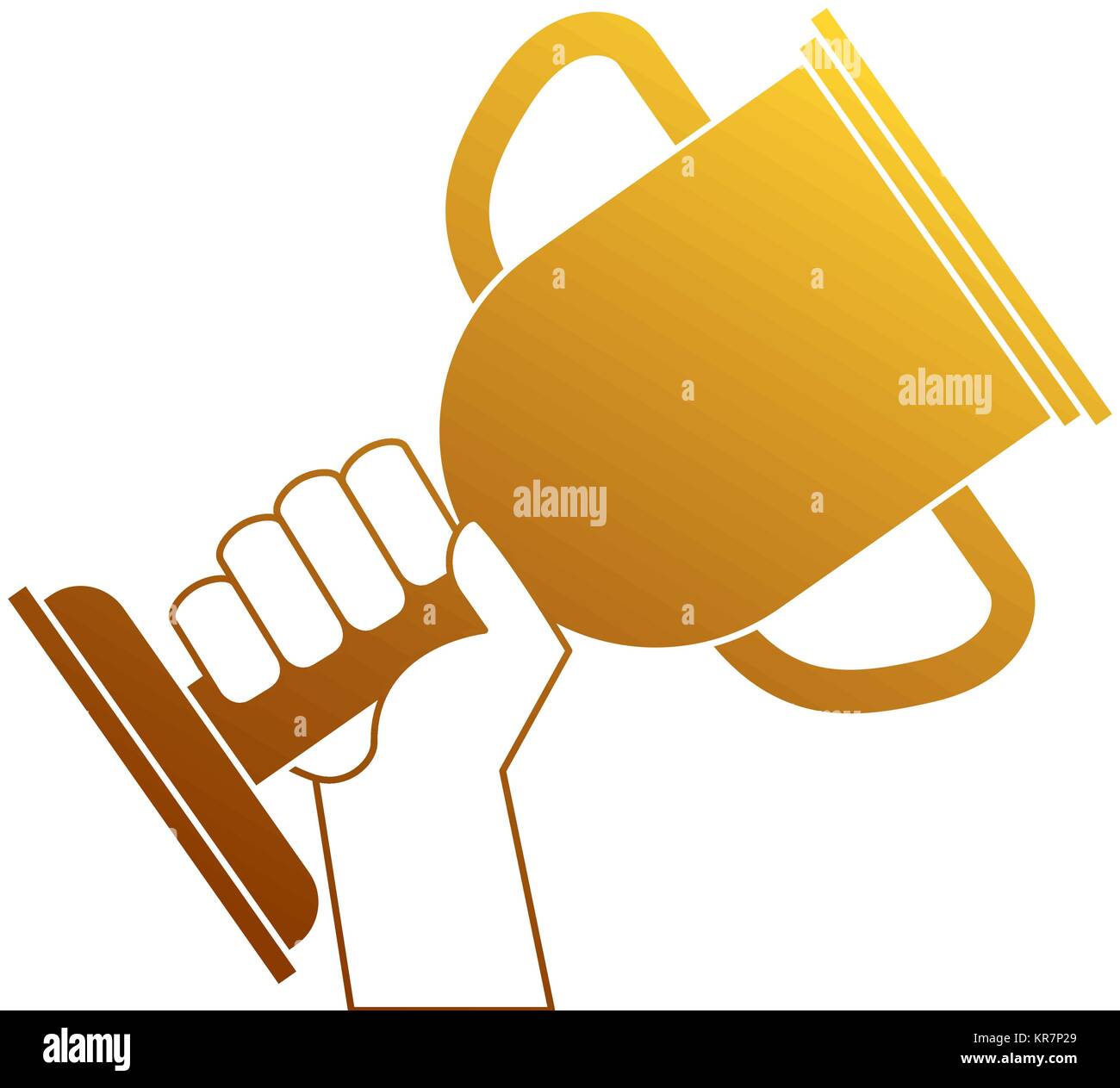 hands human with trophy cup winner icon Stock Vector Image & Art - Alamy