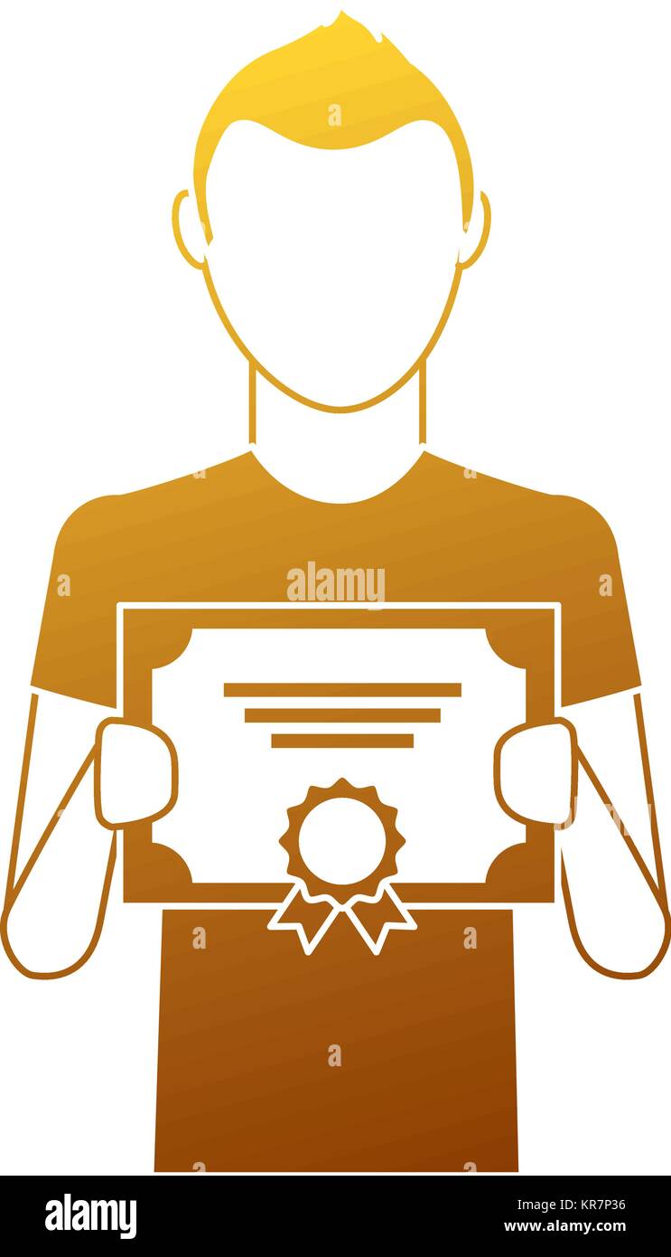 man winner with diploma Stock Vector Image & Art - Alamy