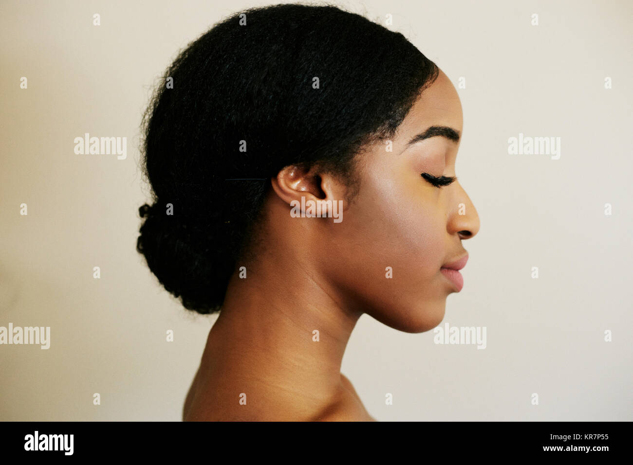 Profile of mixed race woman Stock Photo - Alamy