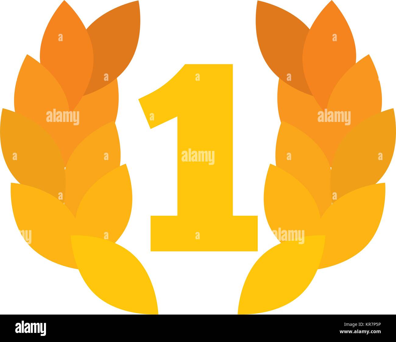 number one with wreath trophy award Stock Vector Image & Art - Alamy