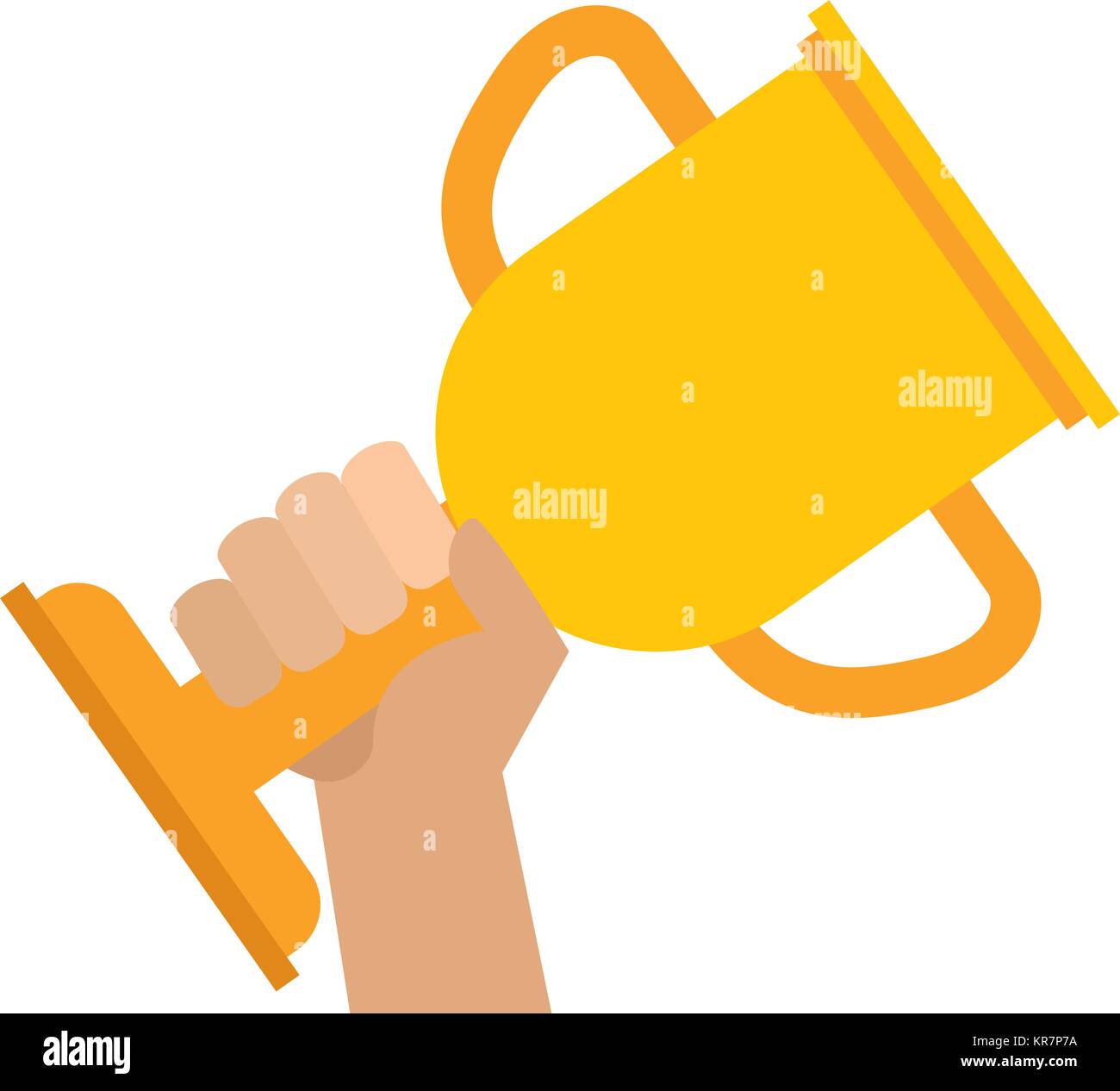 hands human with trophy cup winner icon Stock Vector Image & Art - Alamy