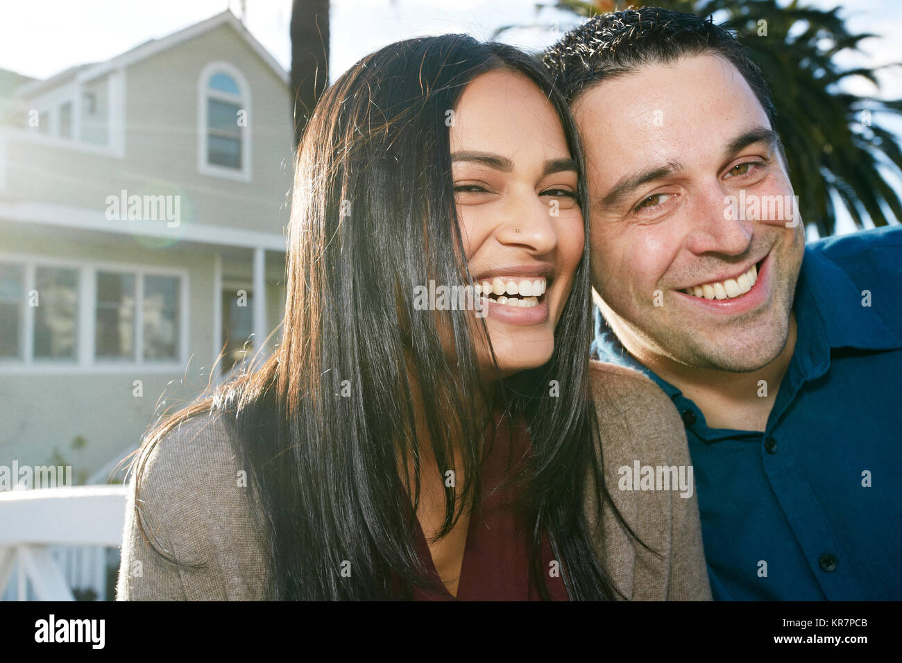 Close up of laughing couple Stock Photo - Alamy