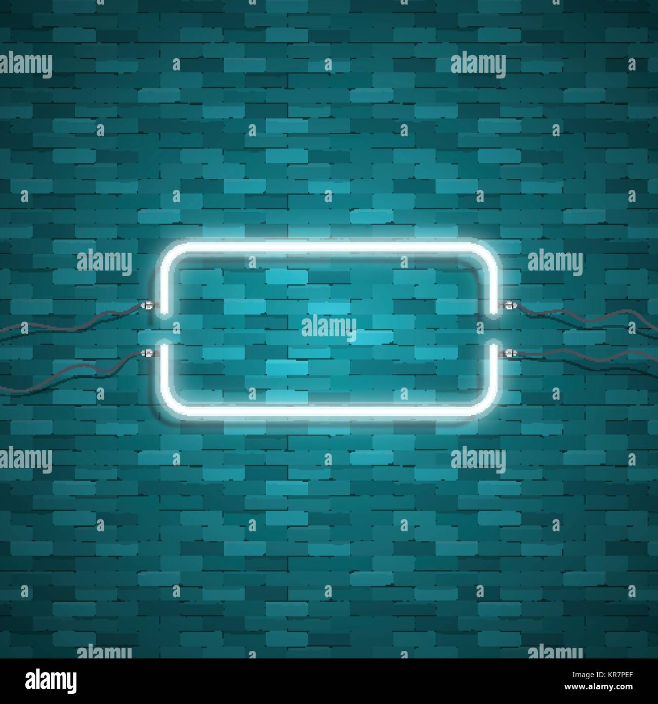 Blue abstract neon square shape Stock Vector Image & Art - Alamy