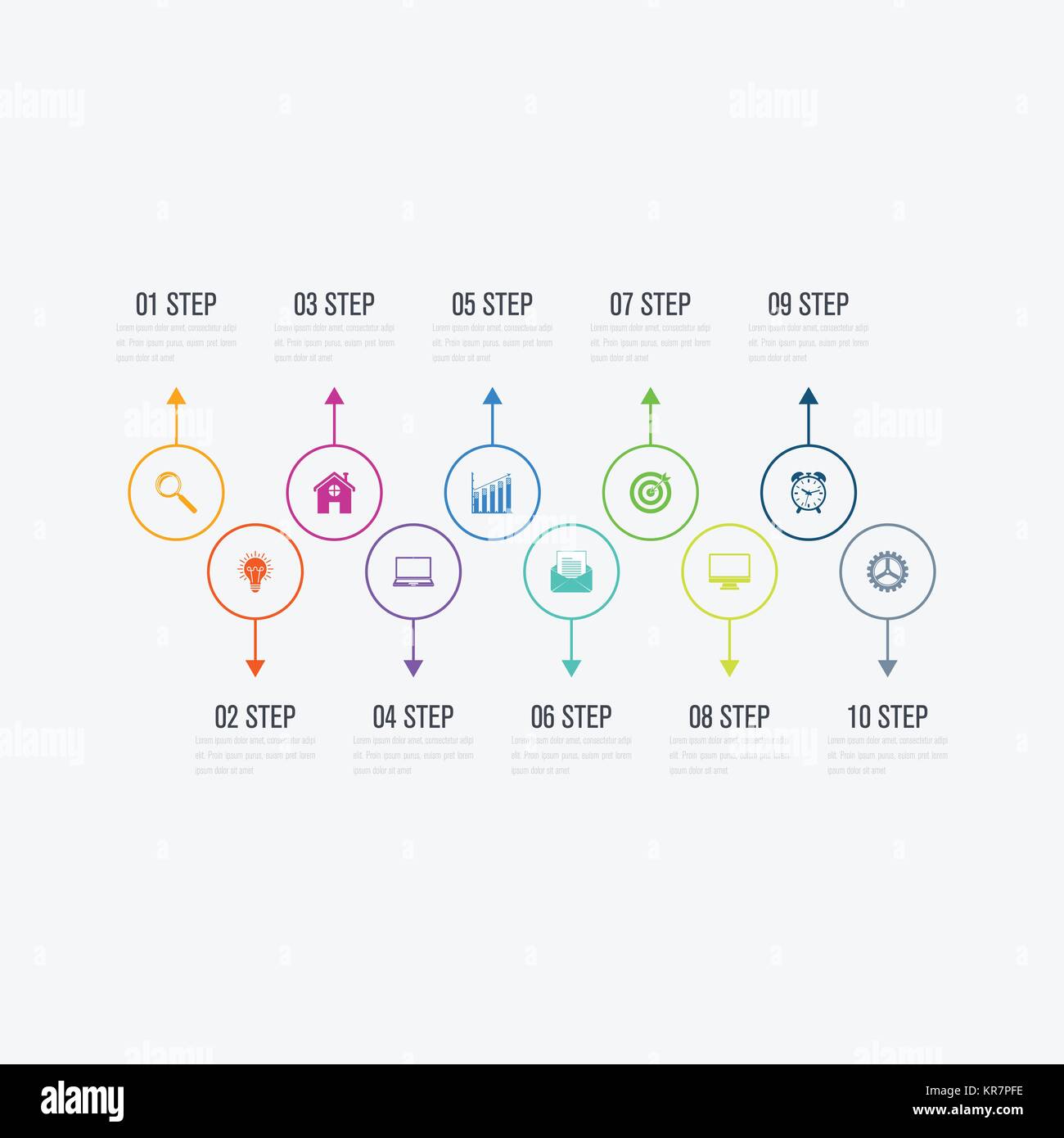 Infographic design template 10 options Stock Vector Image & Art - Alamy