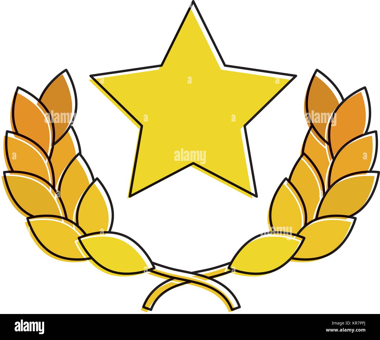winner star and wreath Stock Vector Image & Art - Alamy