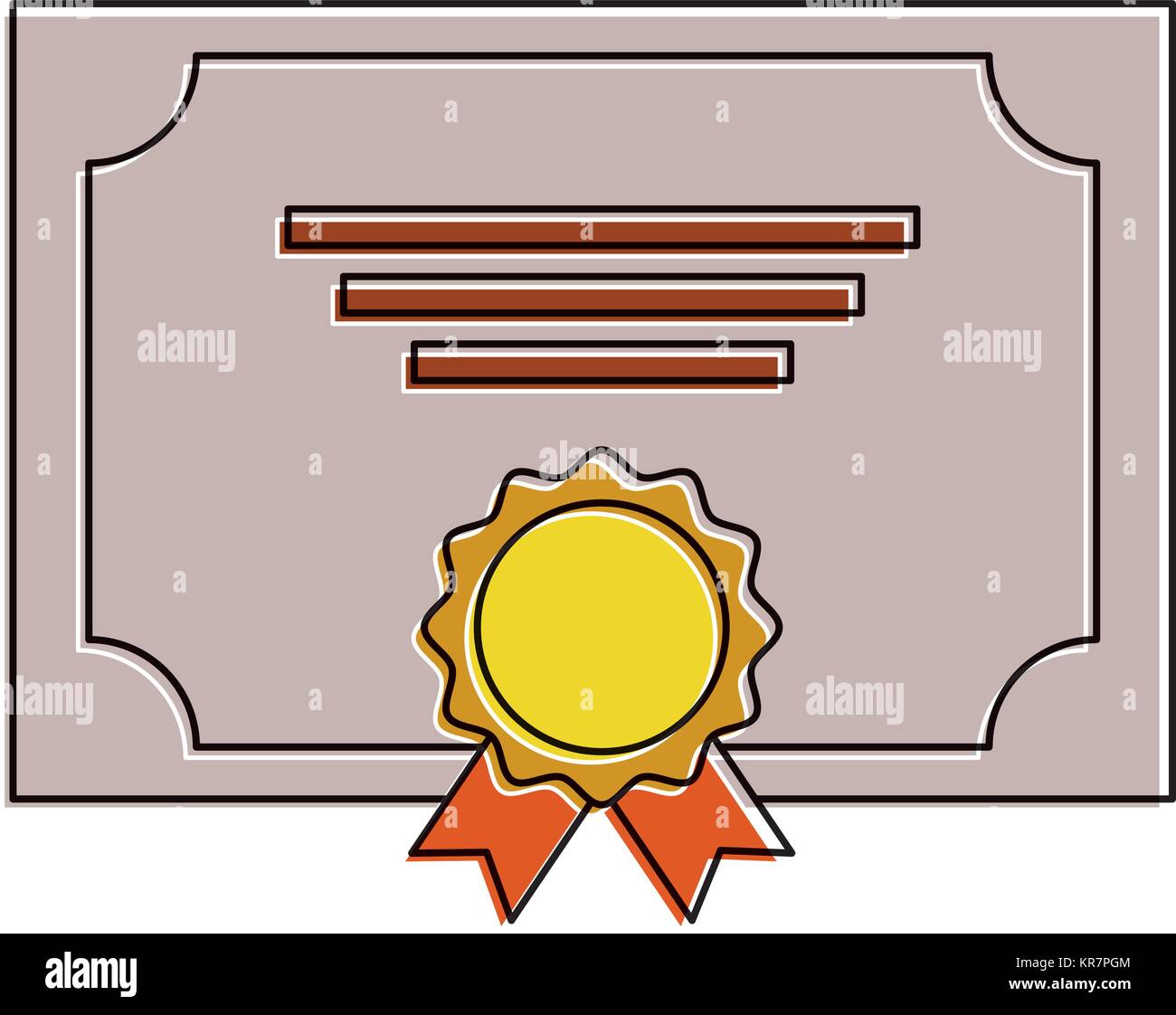 winner diploma with medal Stock Vector Image & Art - Alamy
