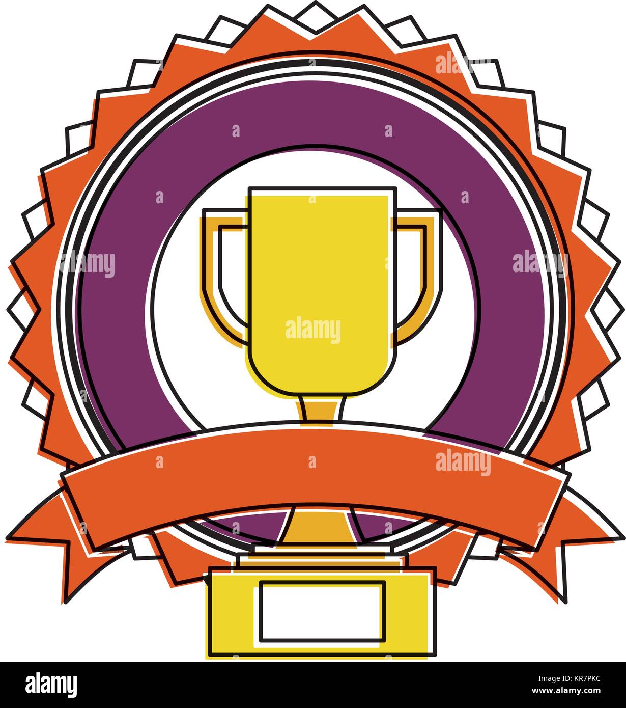 trophy cup winner emblem Stock Vector Image & Art - Alamy