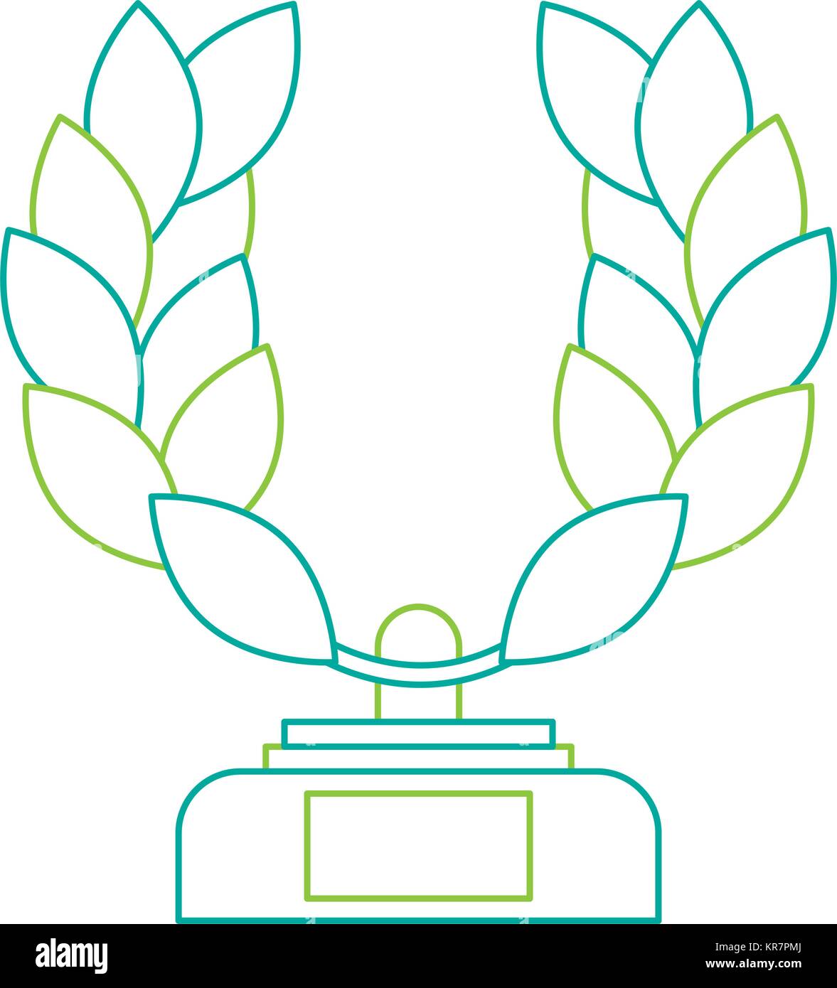 trophy wreath leafs crown award Stock Vector Image & Art - Alamy
