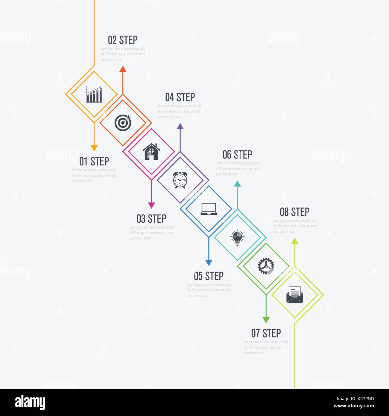 Infographic design template 8 options Stock Vector Image & Art - Alamy