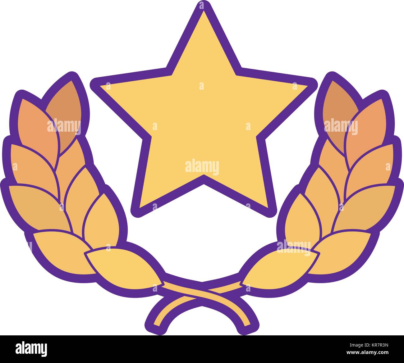 winner star and wreath Stock Vector Image & Art - Alamy