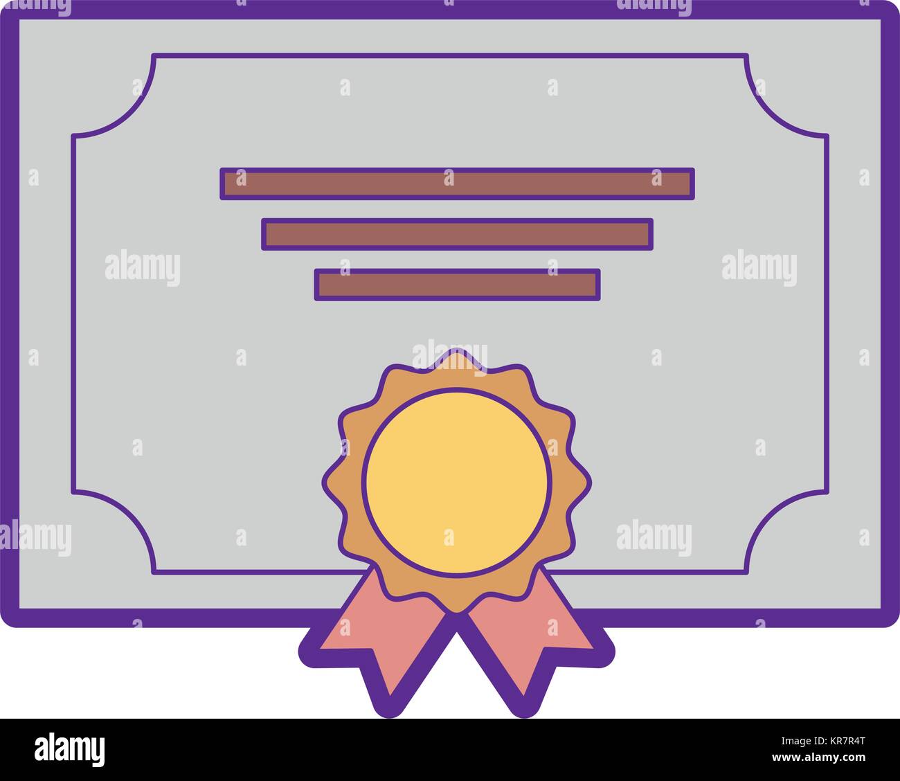 winner diploma with medal Stock Vector Image & Art - Alamy