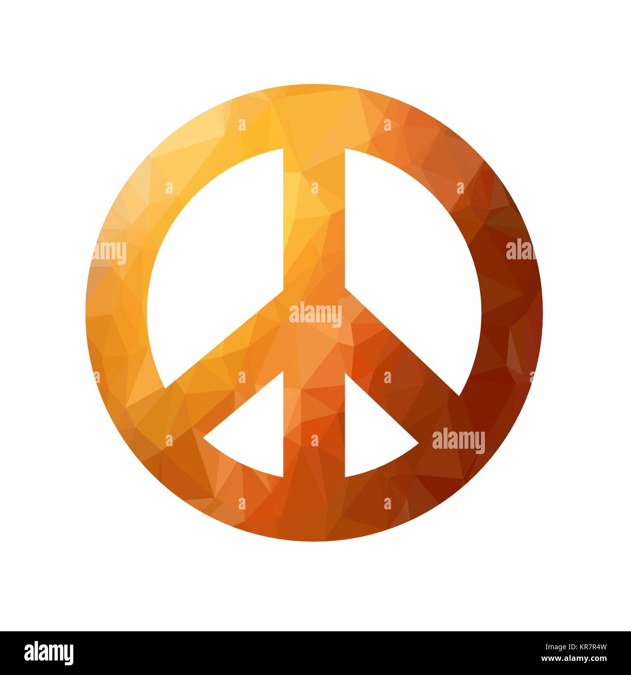 Colored Pacifist Sign Stock Vector Image & Art - Alamy