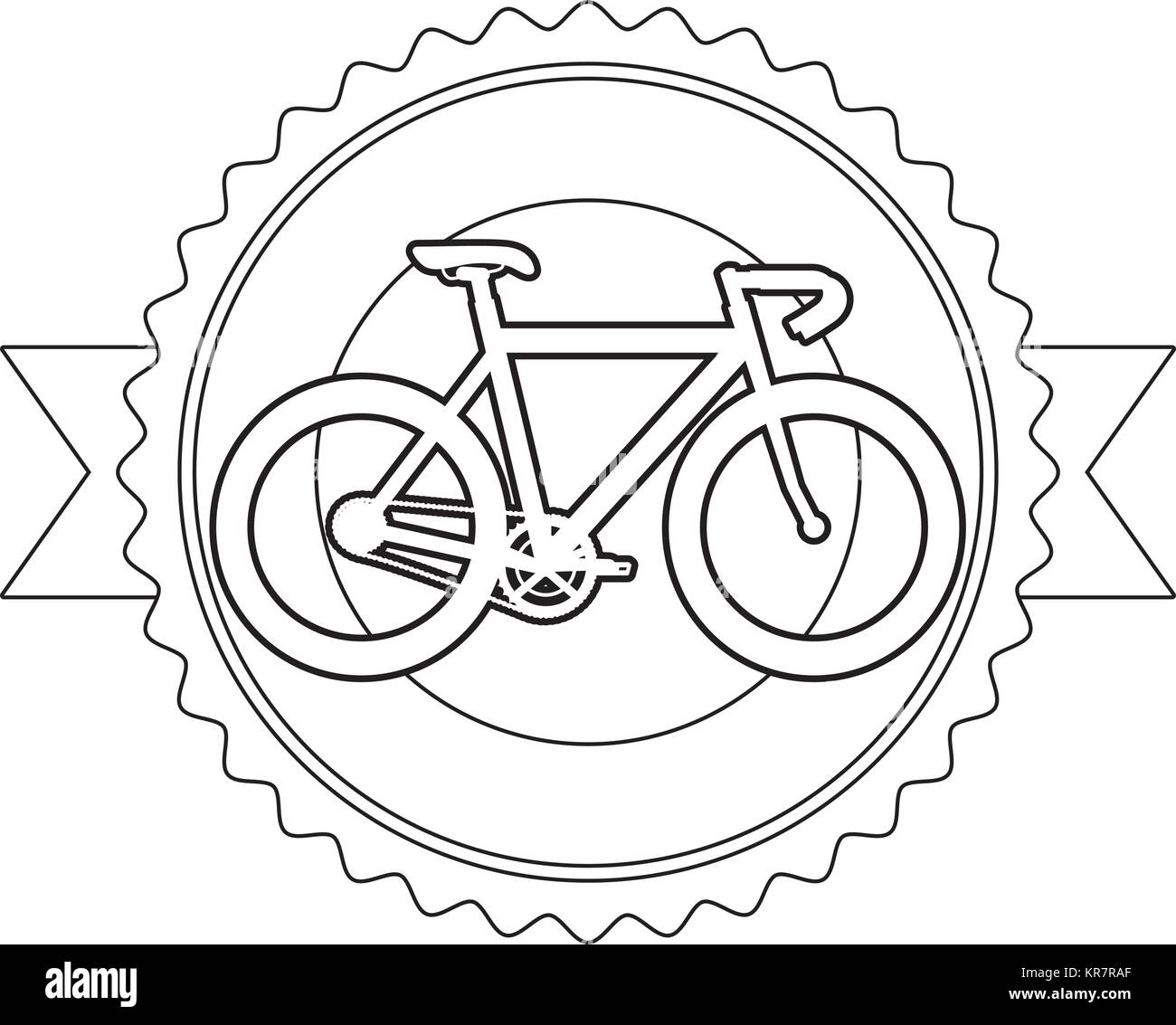 racing bicycle emblem with ribbon Stock Vector Image & Art - Alamy