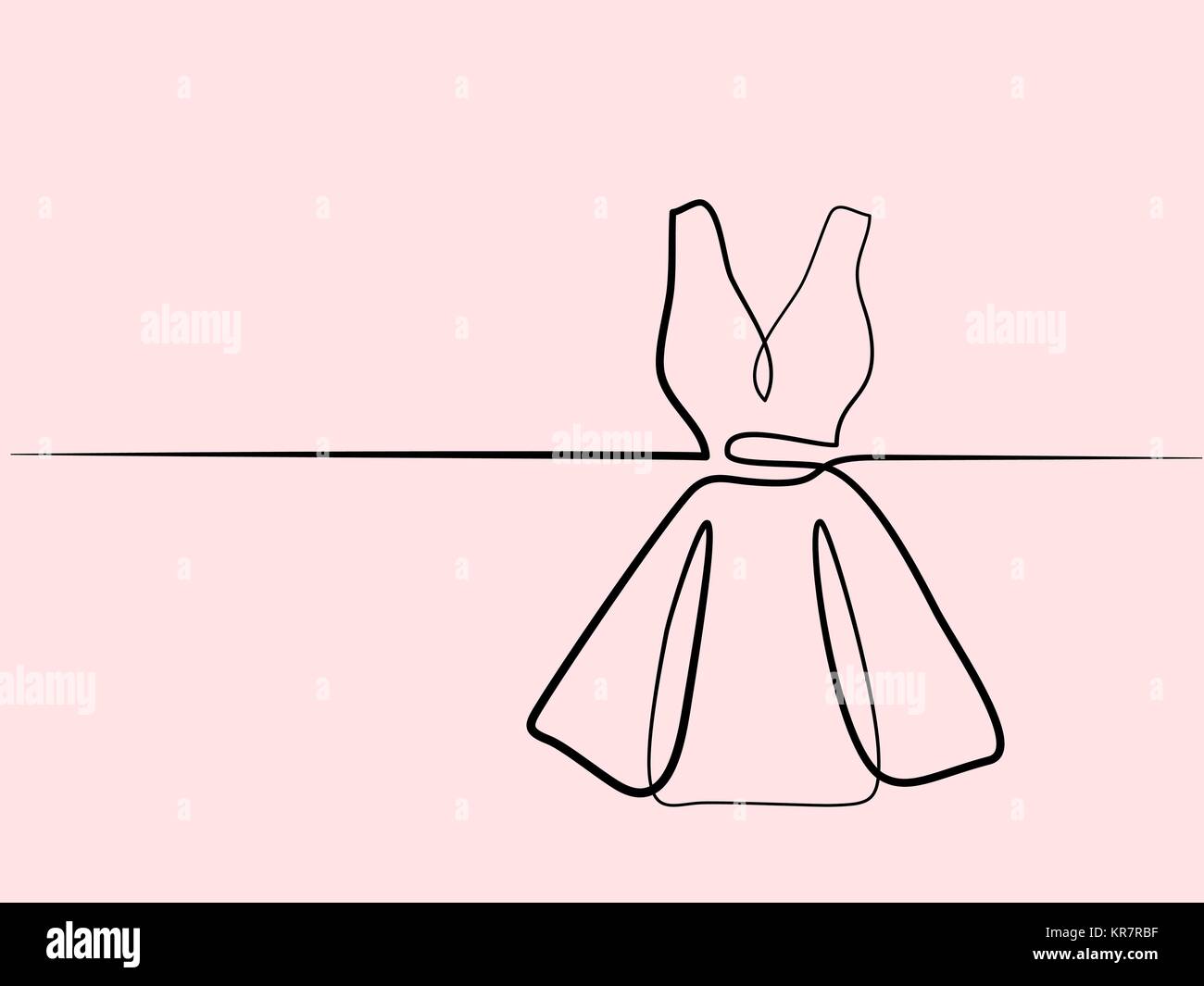 Dress outline vector Stock Vector Images - Alamy