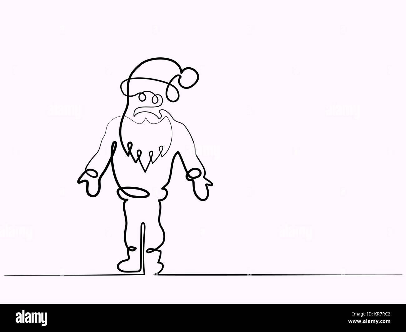 Santa claus outline christmas Stock Vector Images - Alamy