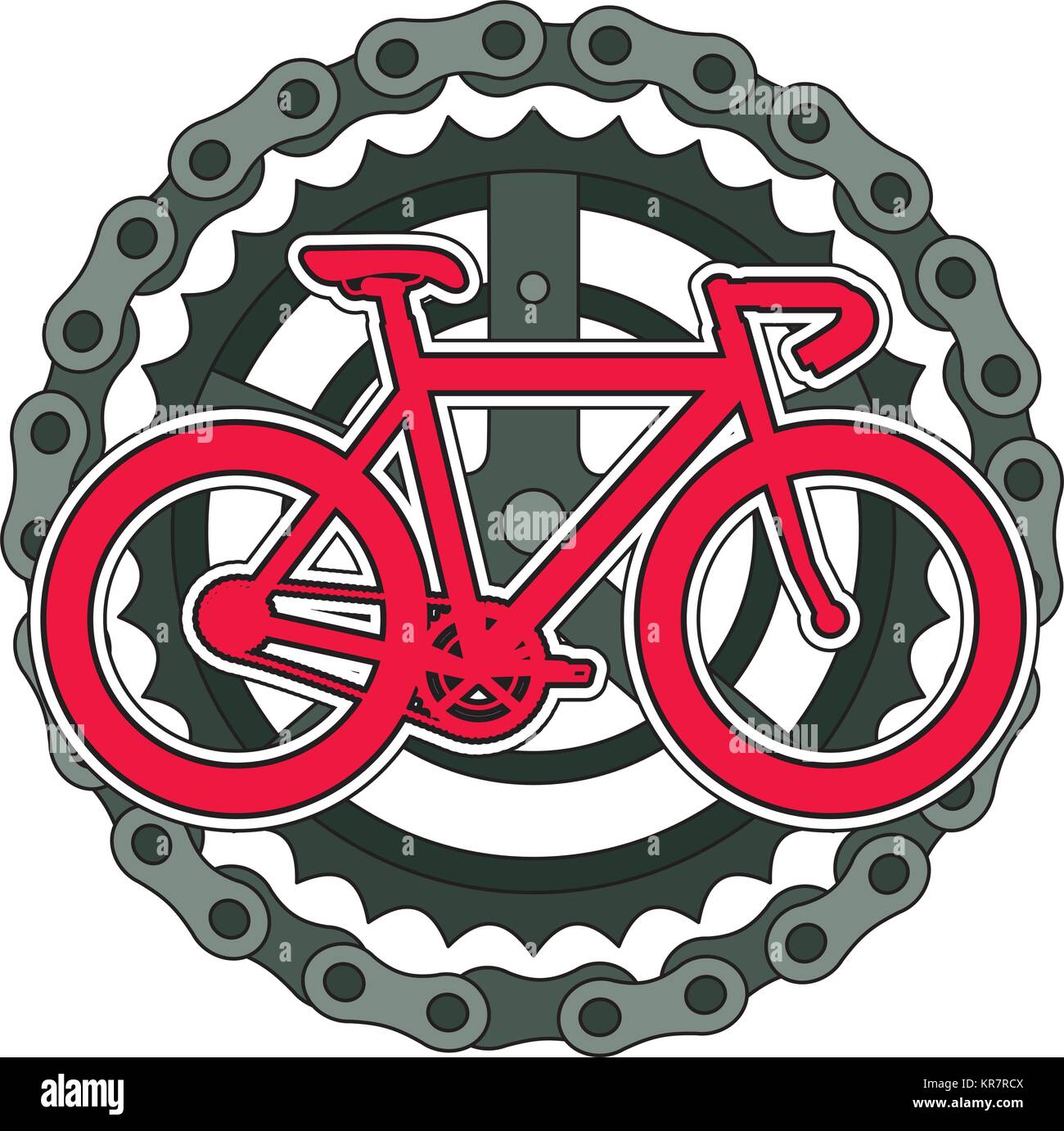 racing bicycle with chain and sprocket Stock Vector Image & Art - Alamy