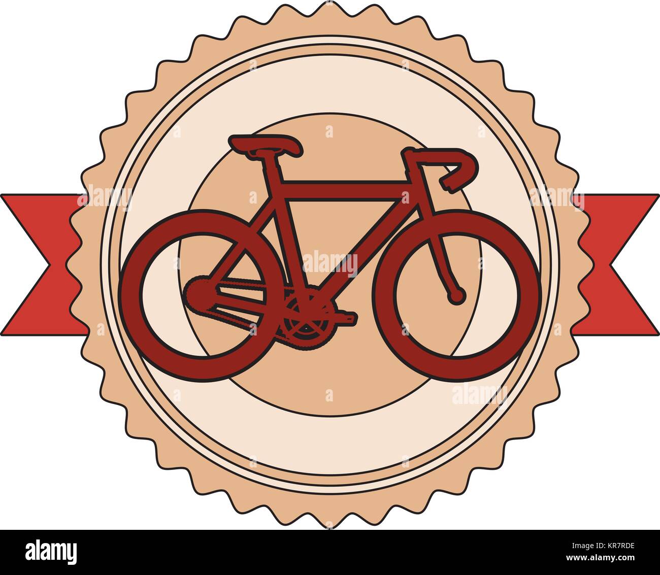 racing bicycle emblem with ribbon Stock Vector Image & Art - Alamy
