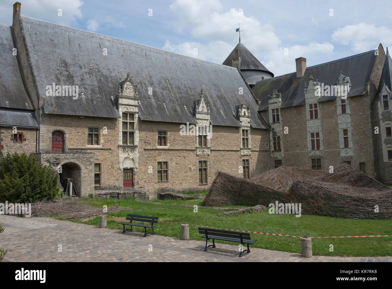The Château de Laval, known as Le Vieux Chateau in the town of Laval ...