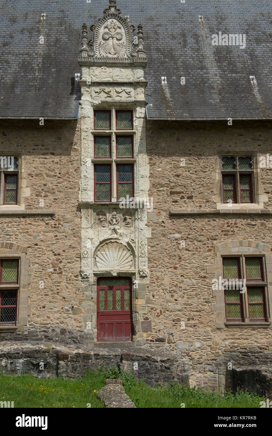 The Château de Laval, known as Le Vieux Chateau in the town of Laval ...