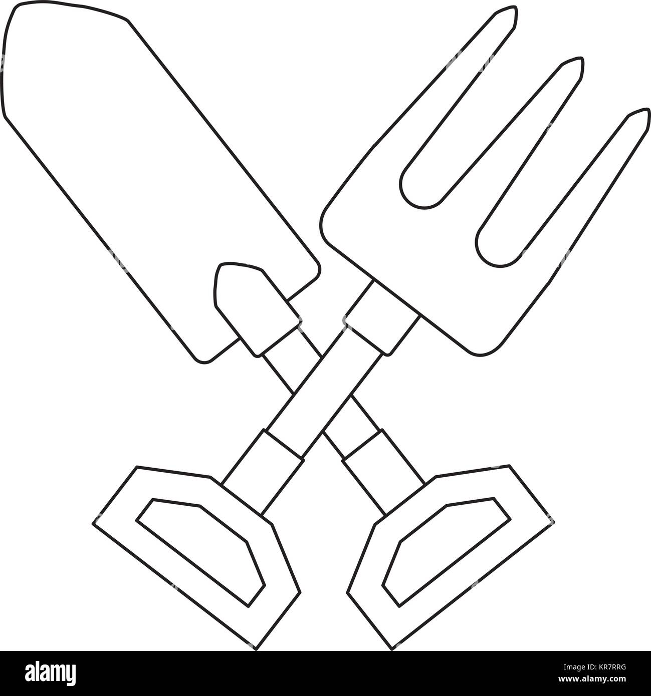 gardening shovel with rake Stock Vector Image & Art - Alamy