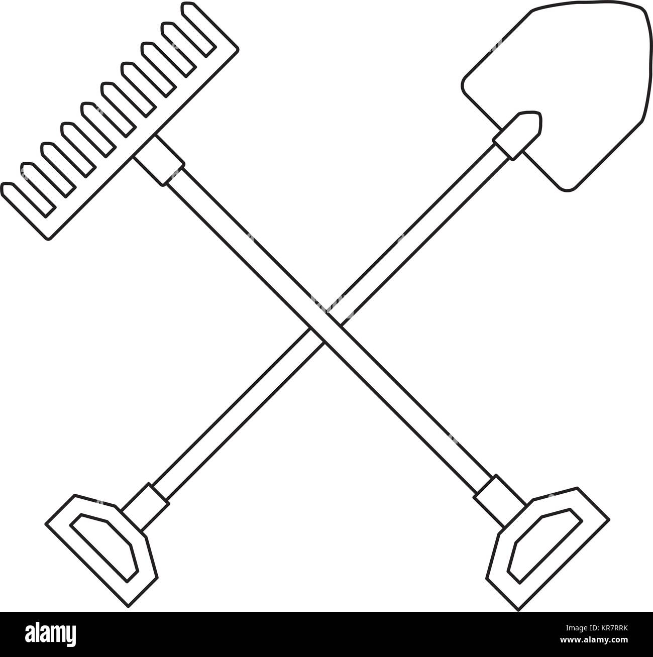 gardening shovel with rake Stock Vector Image & Art - Alamy