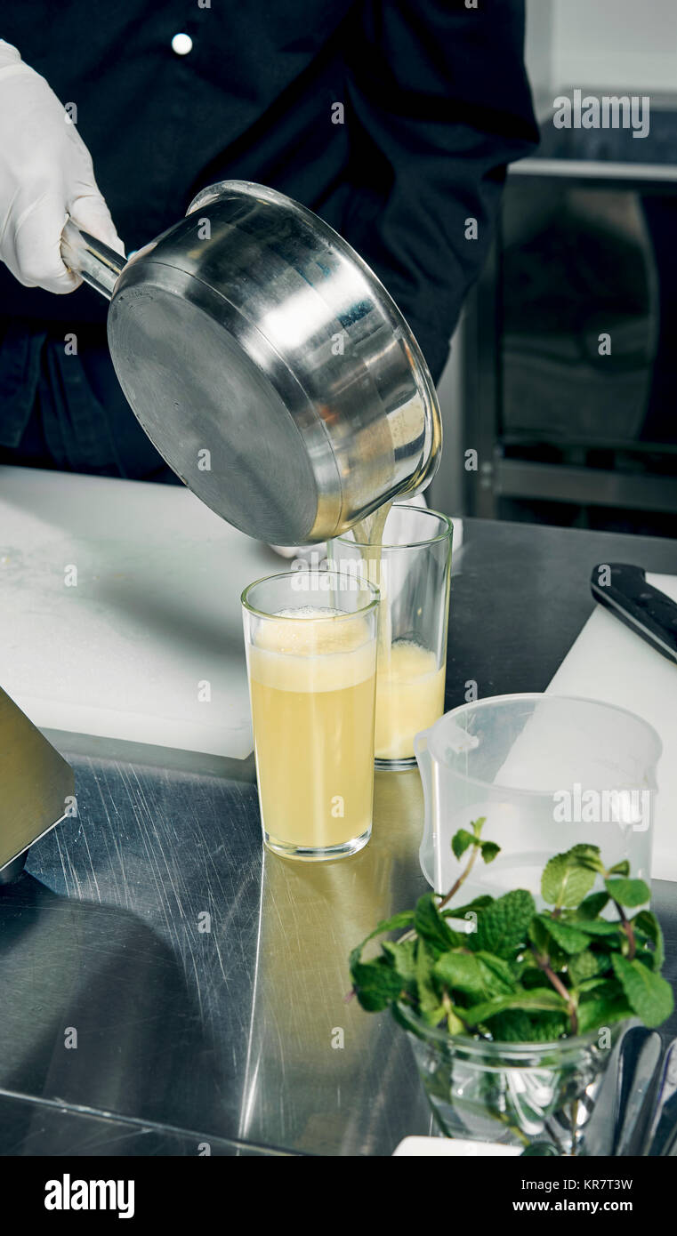 cooking ingredients in pan in the kitchen Stock Photo - Alamy
