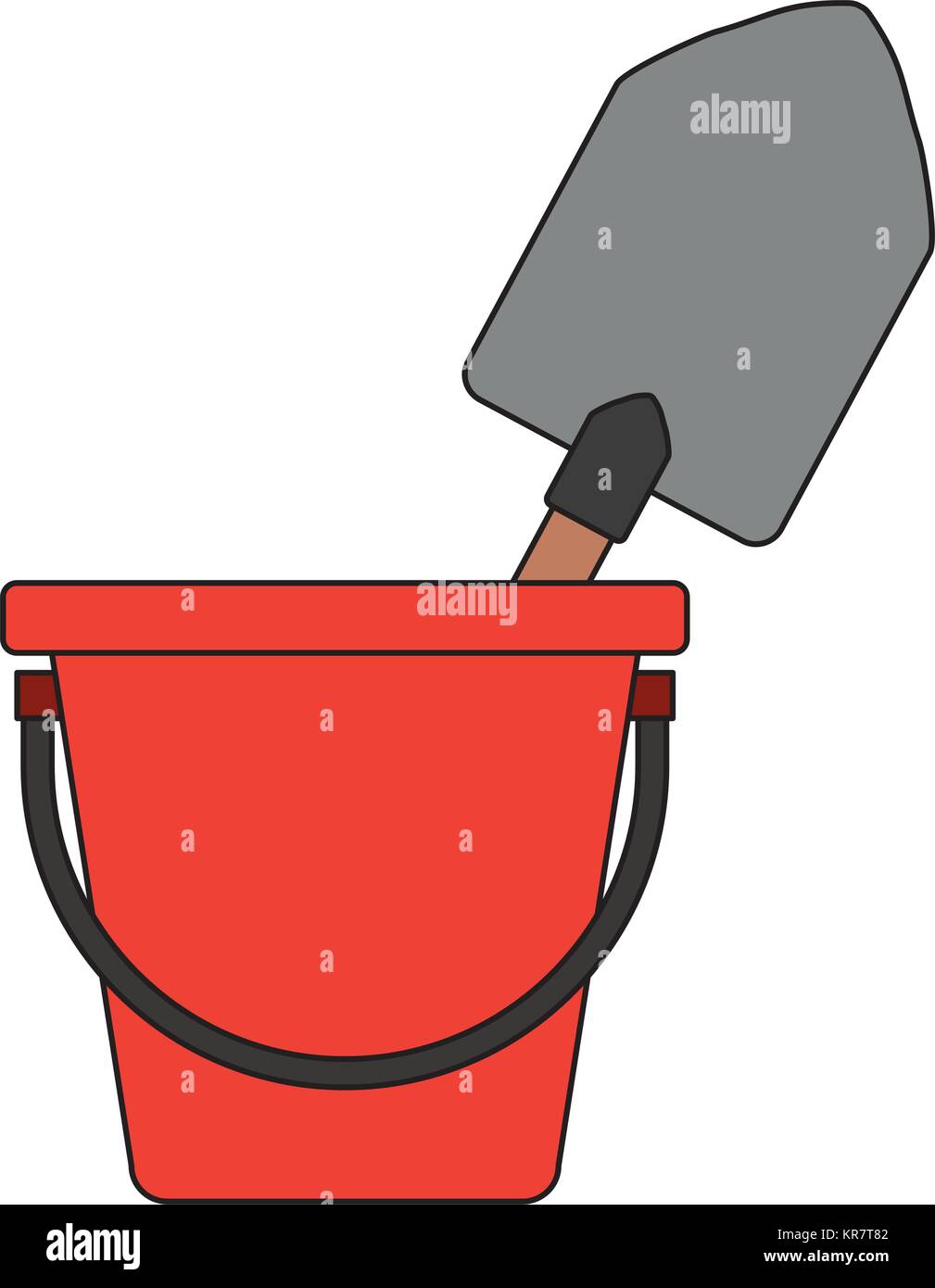 bucket with gardening shovel Stock Vector Image & Art - Alamy