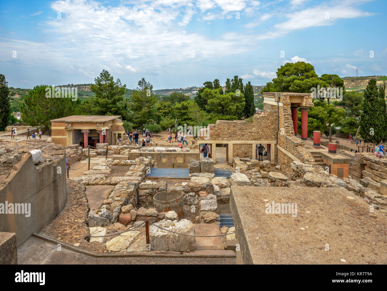 Knossos palace archaeological site on Crete, Greece Stock Photo - Alamy