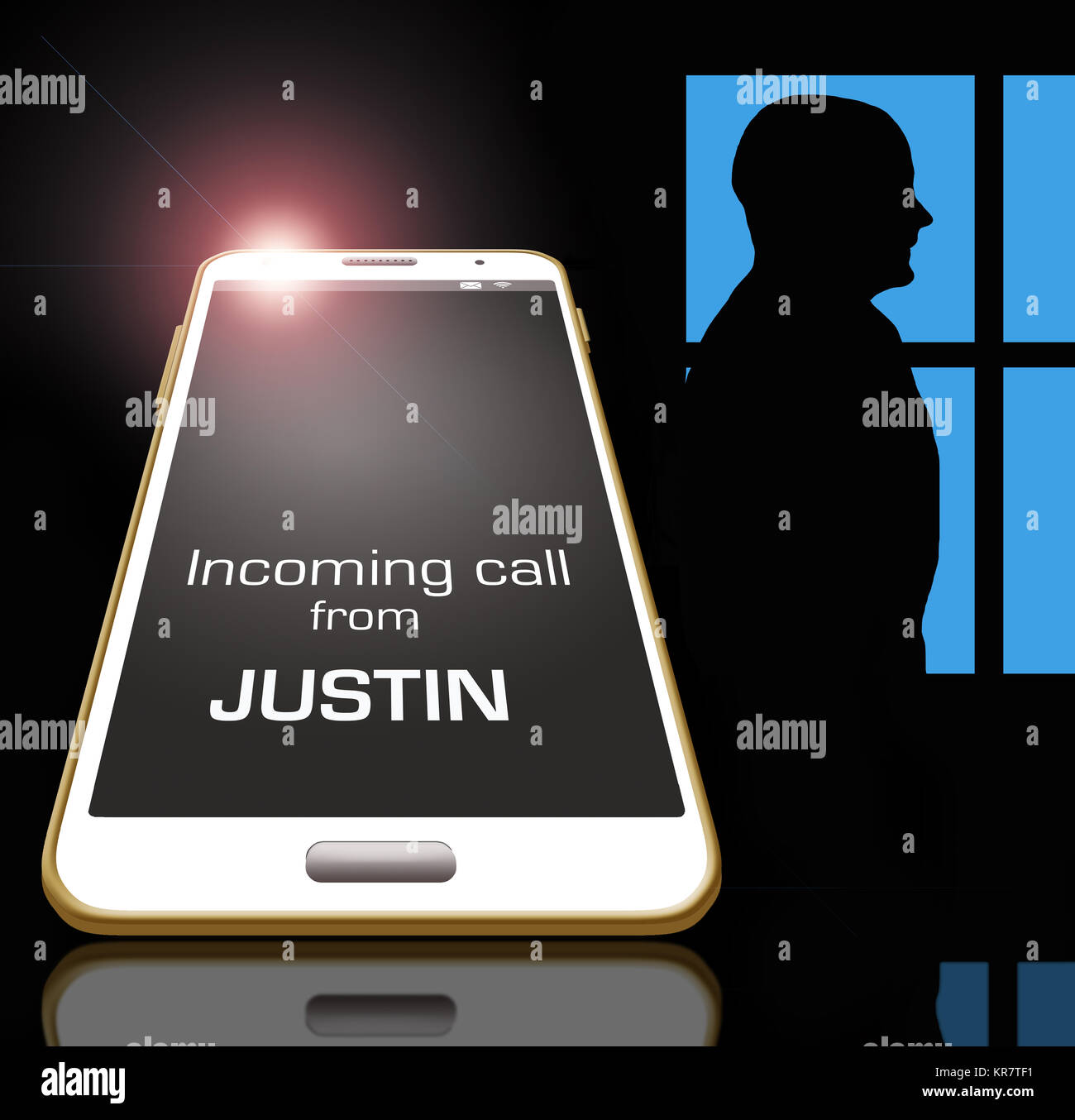 Cell phone functions that support handicapped people. Lights up when ...