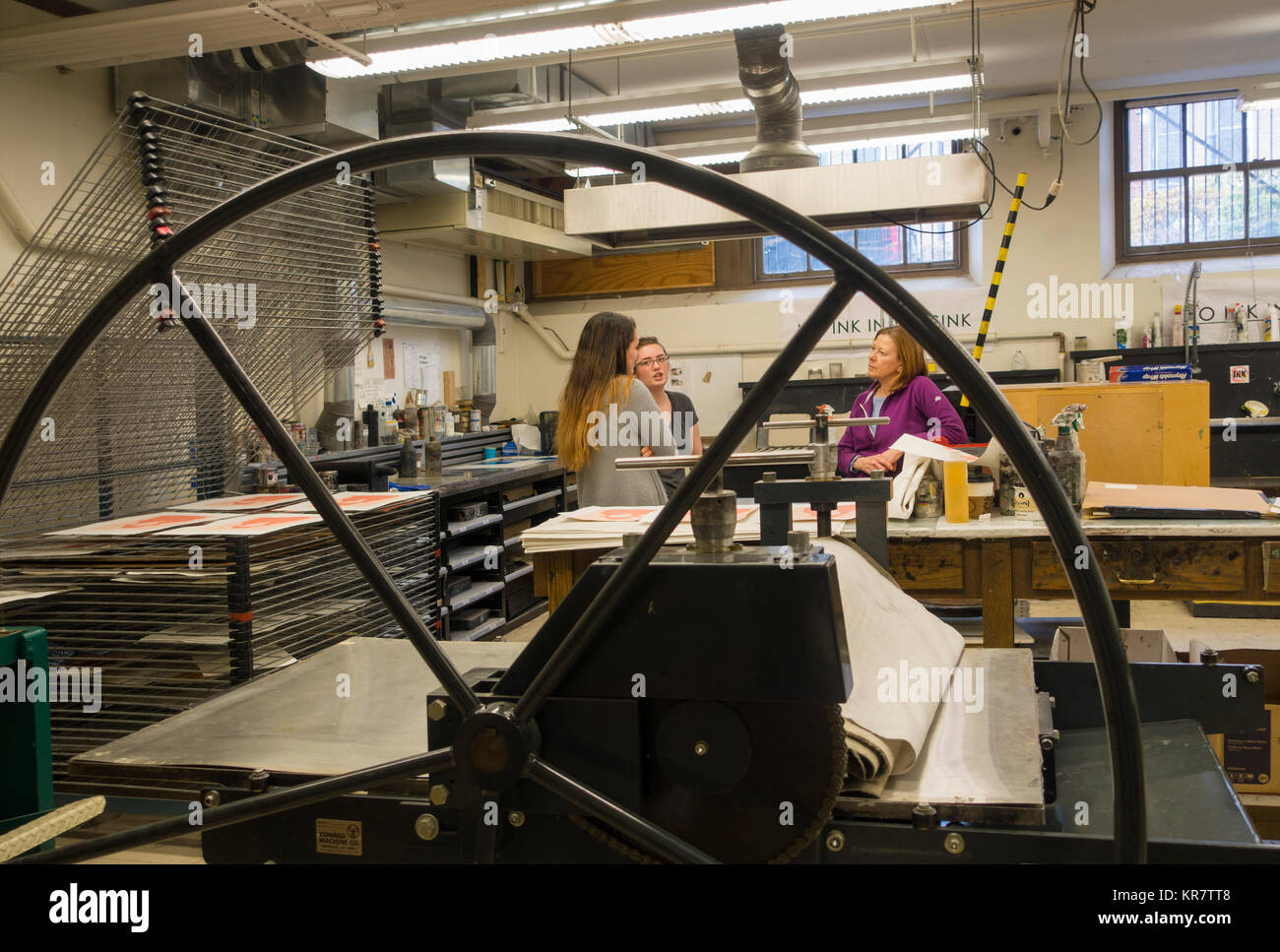 letterpress print shop in Manchester NH Stock Photo - Alamy