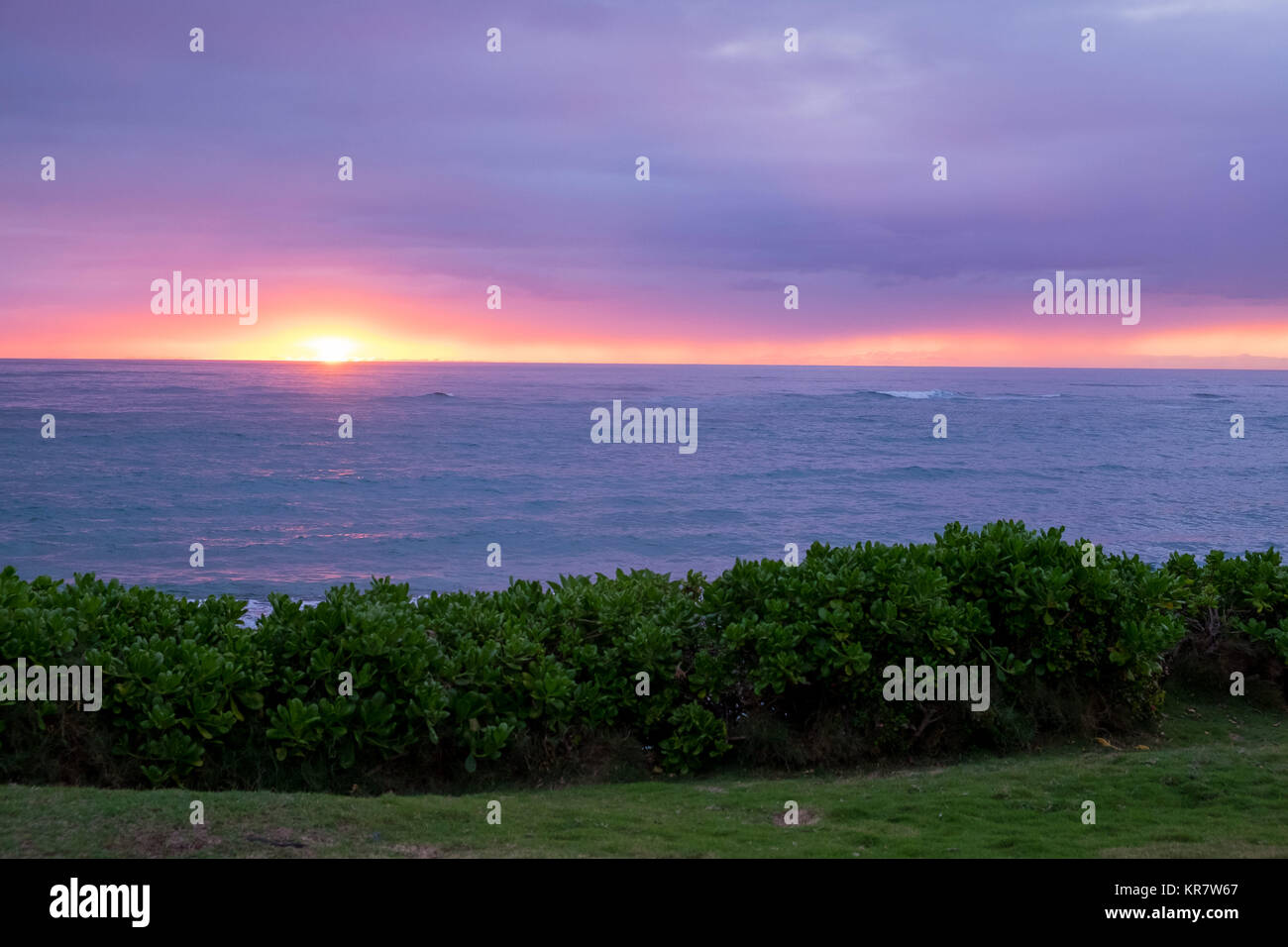Beautiful Hawaiin Beach at Sunrise Stock Photo - Alamy