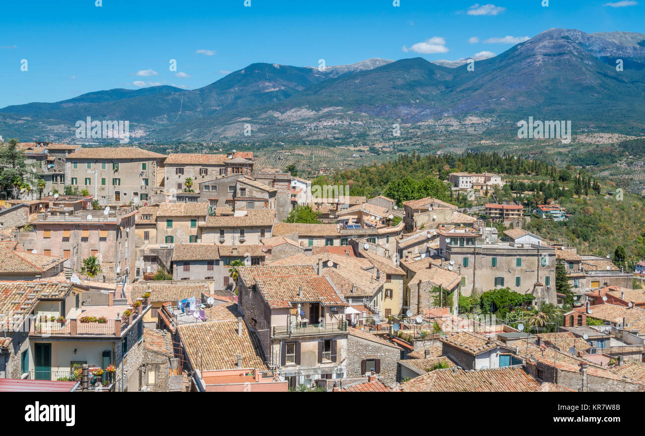 Panoramic sight from Alatri acropolis, province of Frosinone, Lazio ...