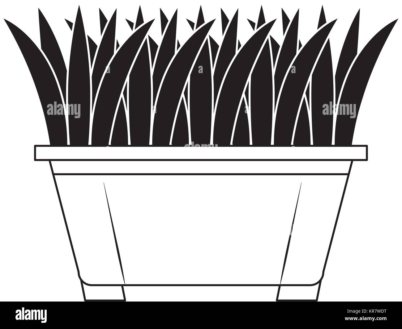grass in pot icon Stock Vector Image & Art - Alamy