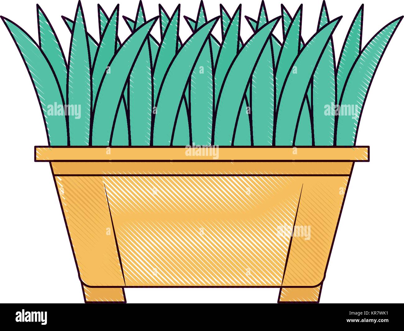 grass in pot icon Stock Vector Image & Art - Alamy