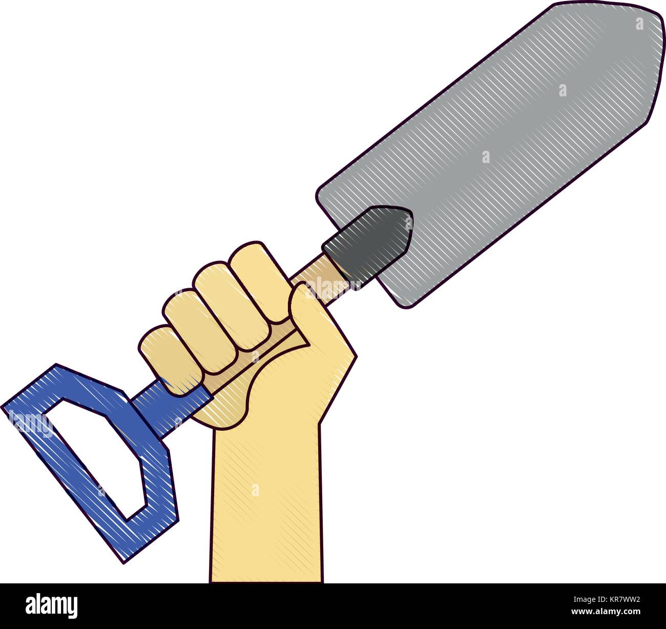 hand with gardening shovel isolated icon Stock Vector Image & Art - Alamy