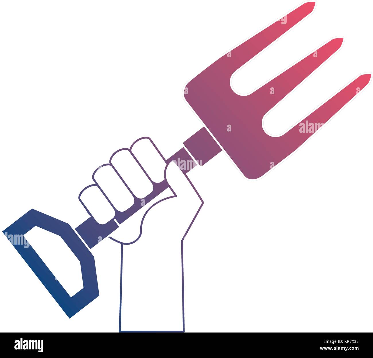 hand with gardening rake Stock Vector Image & Art - Alamy