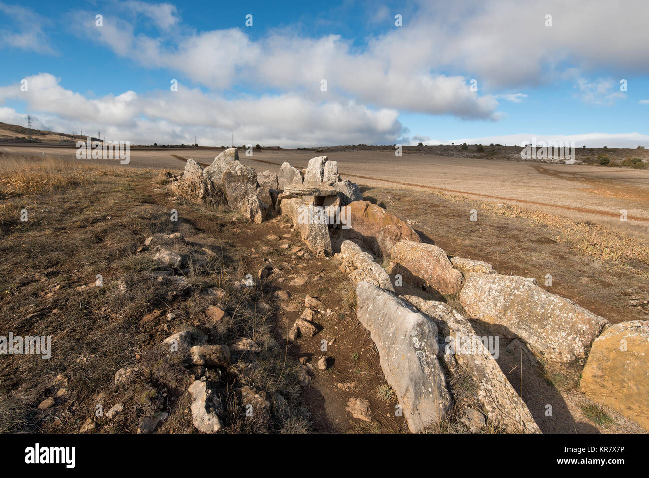 Prehistoric megalithic Dolmen in Mazariegos, Burgos province, Spain ...