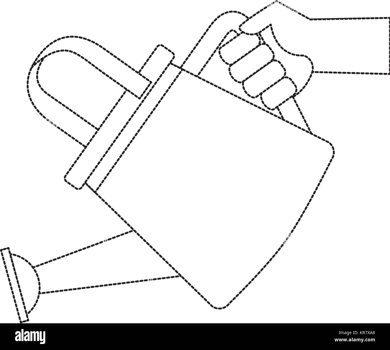 hand with gardener plastic sprinkler icon Stock Vector Image & Art - Alamy