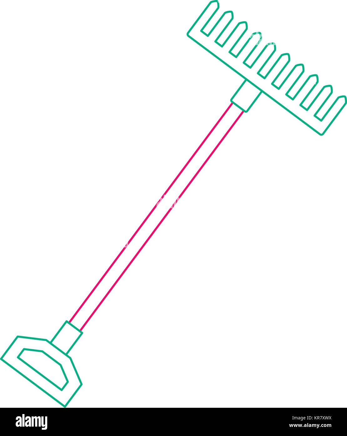 Hand leaf rake Cut Out Stock Images & Pictures - Alamy