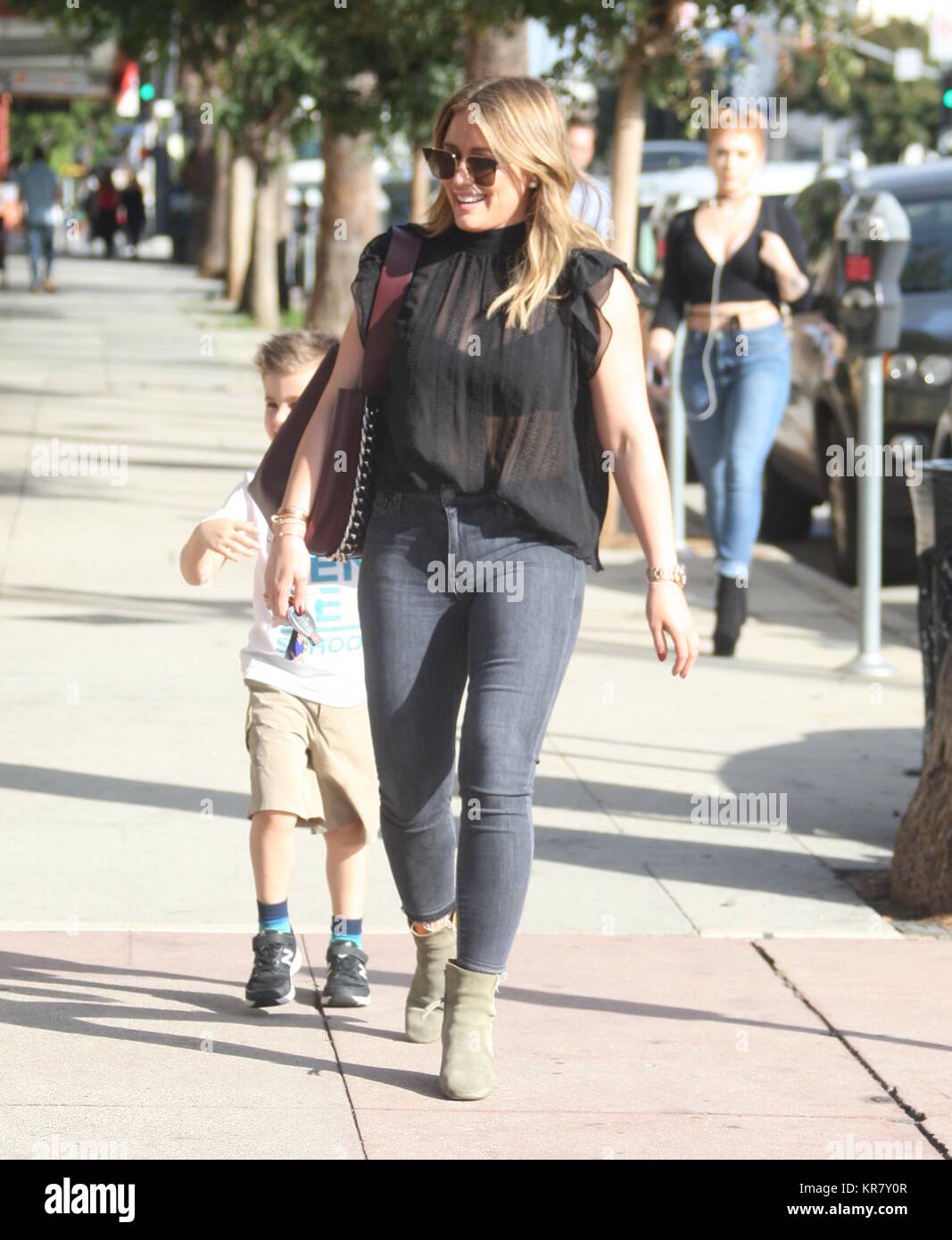 Hilary Duff out and about with her son Luca and his friend Featuring ...