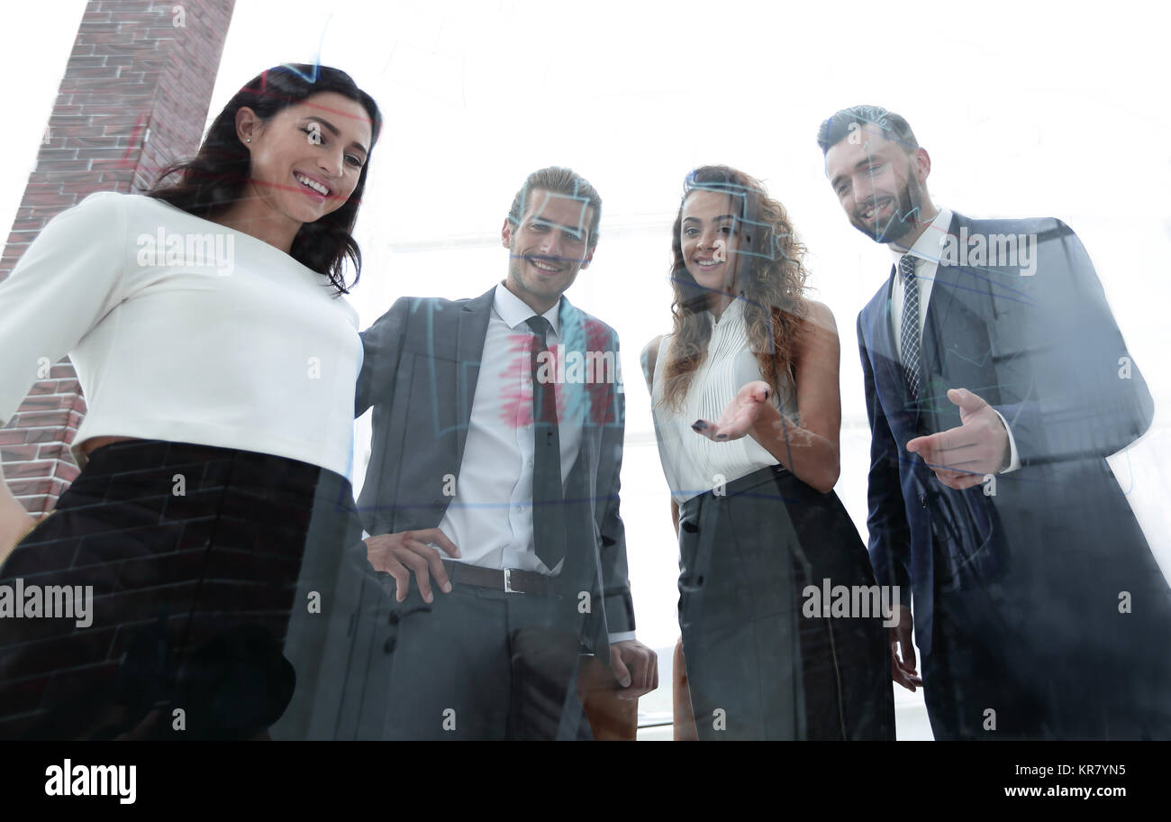 bottom view.group of business people Stock Photo - Alamy