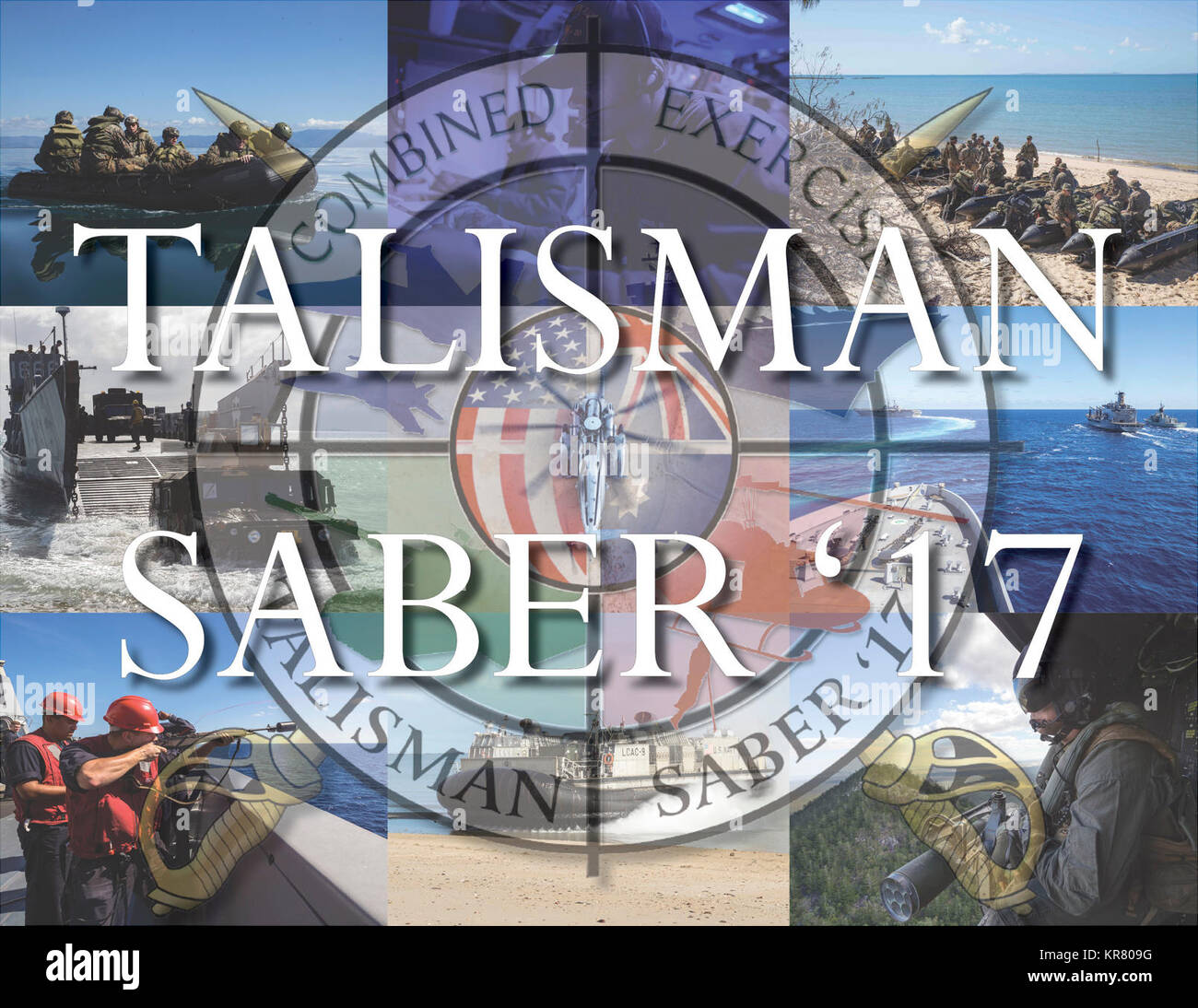 A poster depicting Talisman Saber 2017 Stock Photo - Alamy