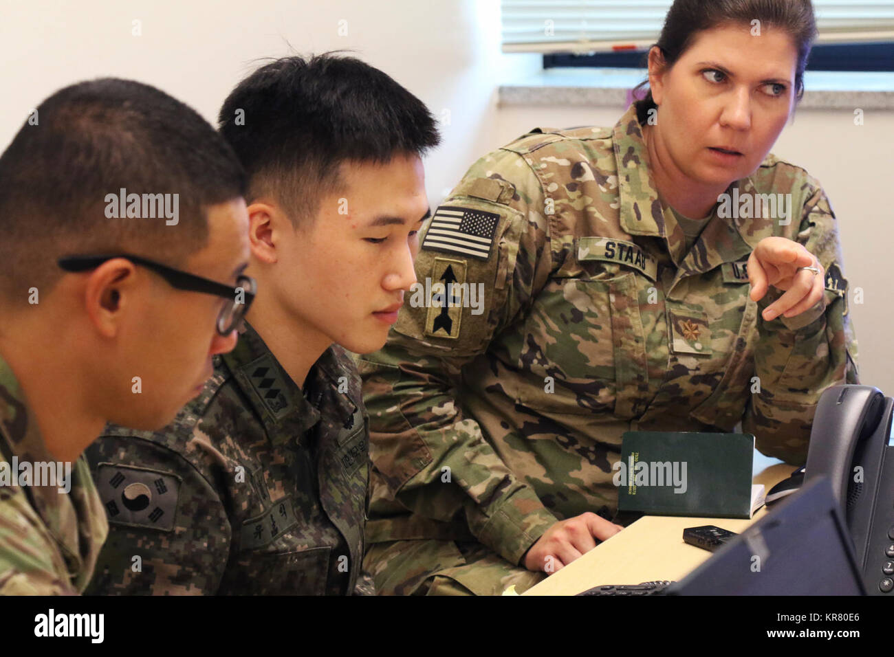 Maj. Joy Staab and members of the Wisconsin Army National Guard’s 112th ...
