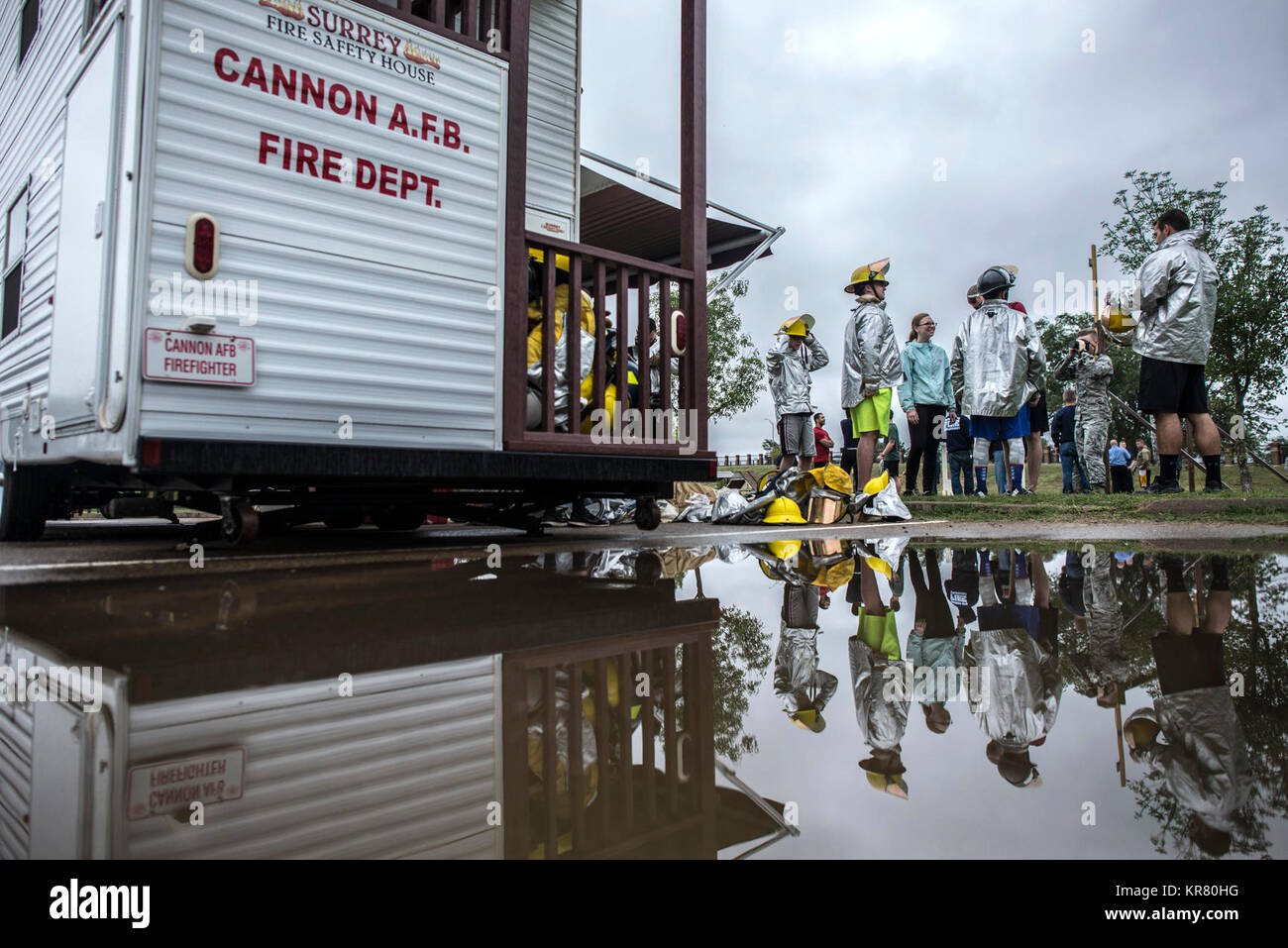 Air Commandos put on fire-fighting gear before the start of the Fire ...