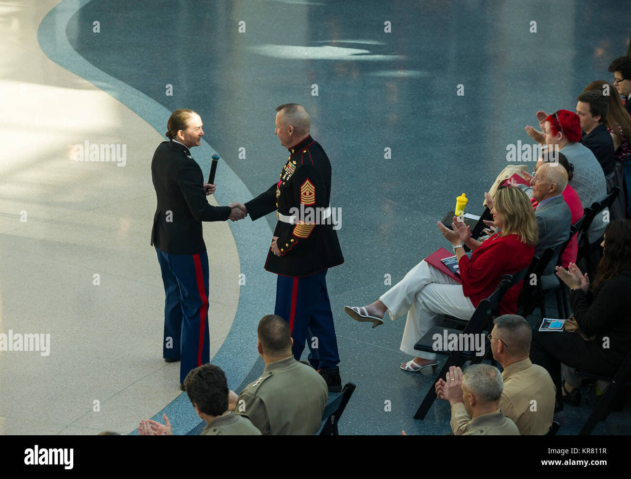 U.S. Marine Corps Col. Wendy Goyette, commanding officer, Marine Corps ...