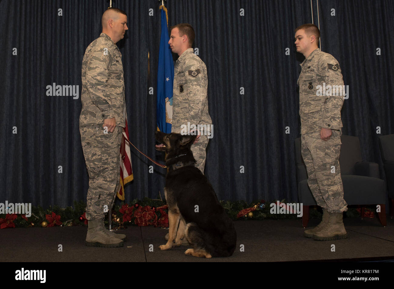 Maj. Cameron Maher, 92nd Security Forces Squadron commander, initiates ...