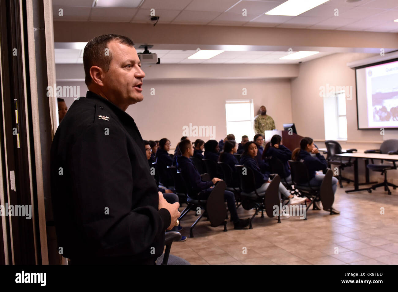 Retired Navy Capt. Scott Evertson, senior naval science instructor for ...