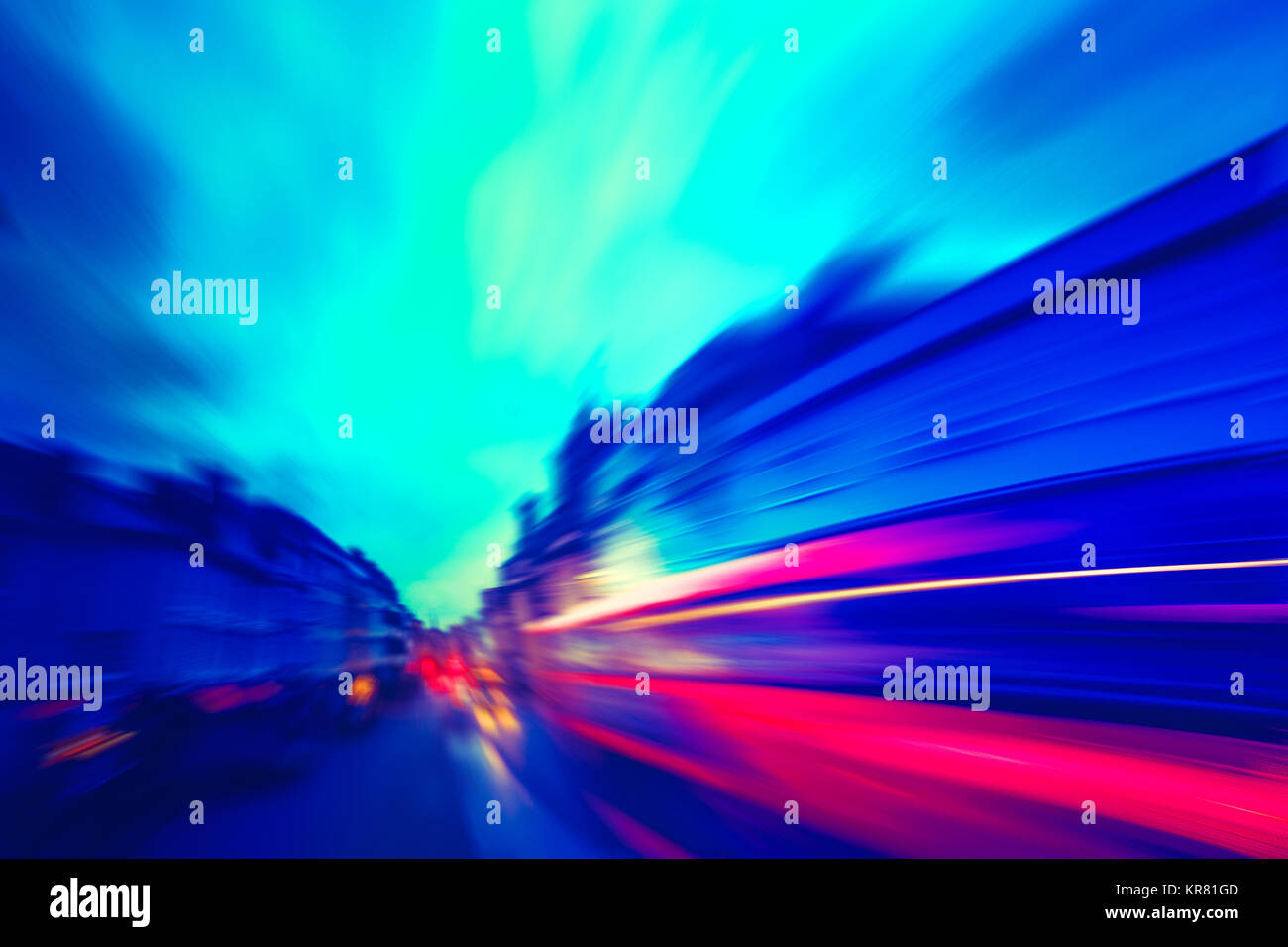 Abstract image of night traffic light in the city Stock Photo - Alamy