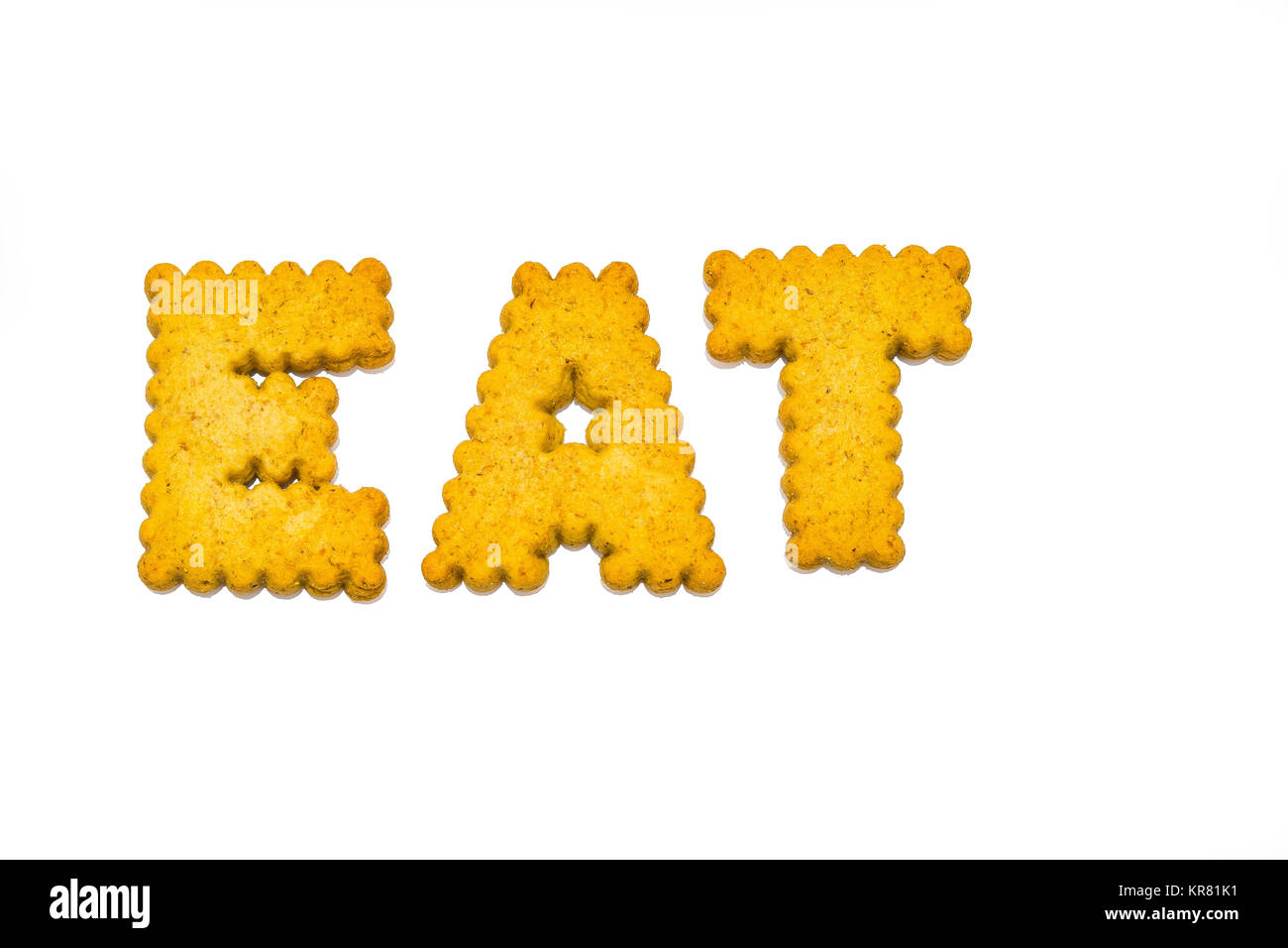 Designer, alphabet cookies arranged to spell words Stock Photo - Alamy